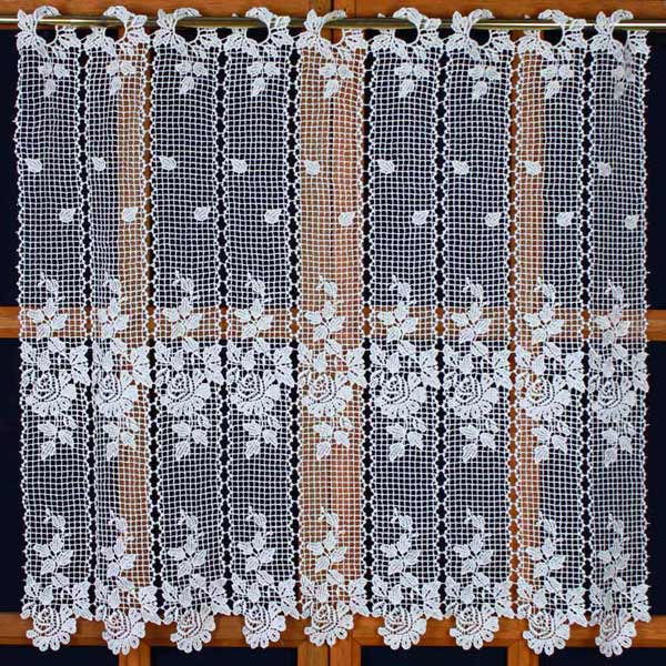 French macrame lace Lace Curtains Rose